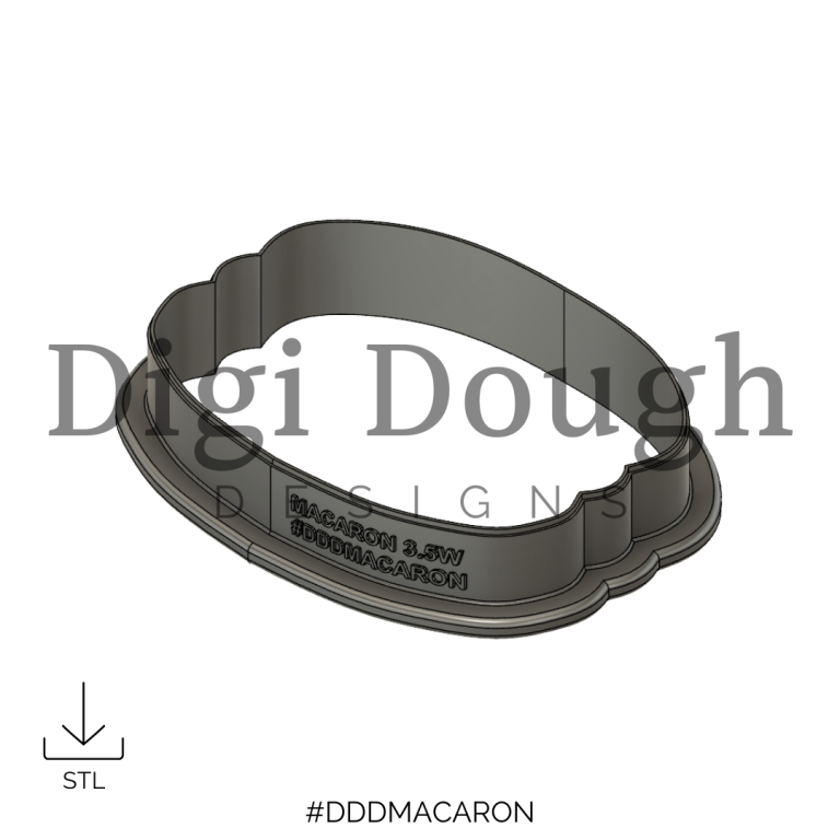 Macaron Cookie Cutter STL - Digi Dough Designs