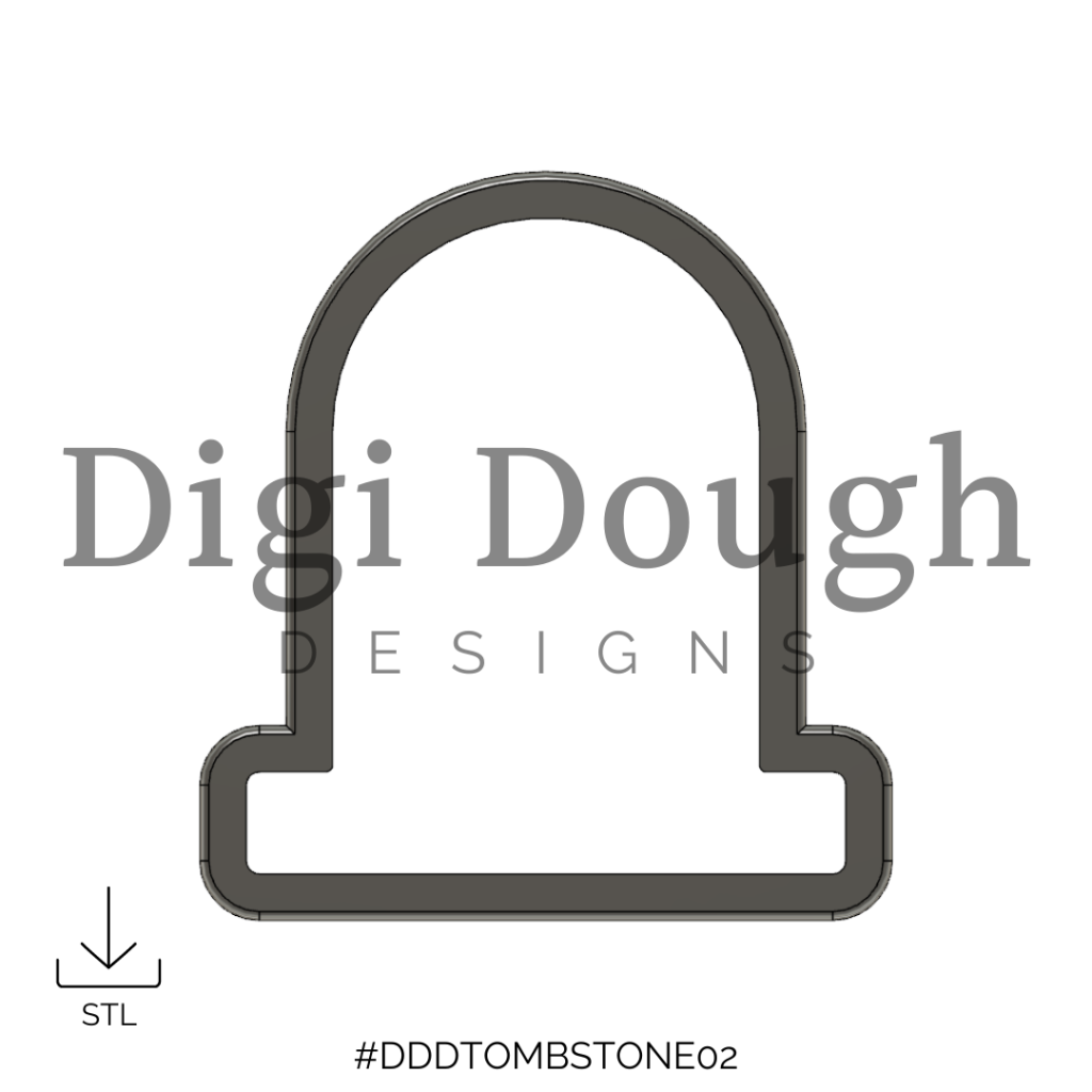 Tombstone02 Cookie Cutter STL - Digi Dough Designs