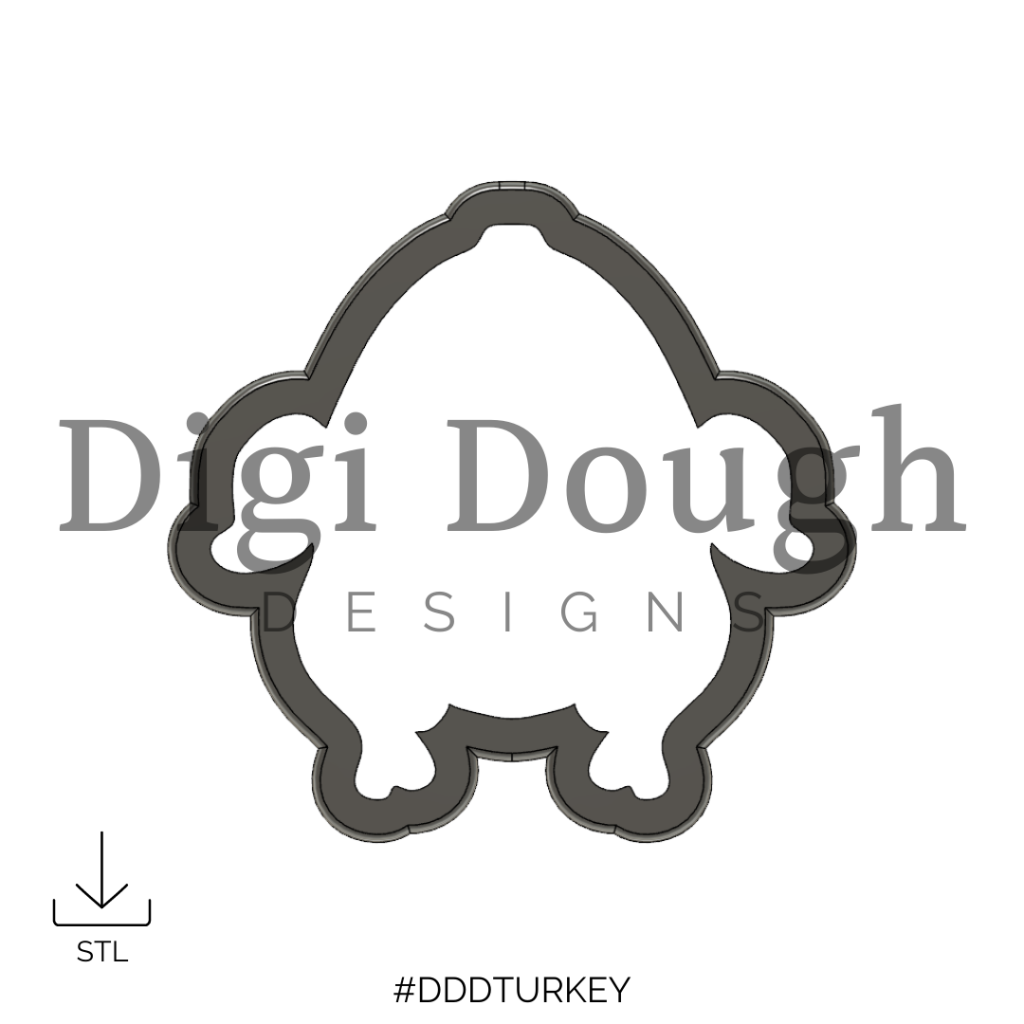 Turkey Food Cookie Cutter STL - Digi Dough Designs