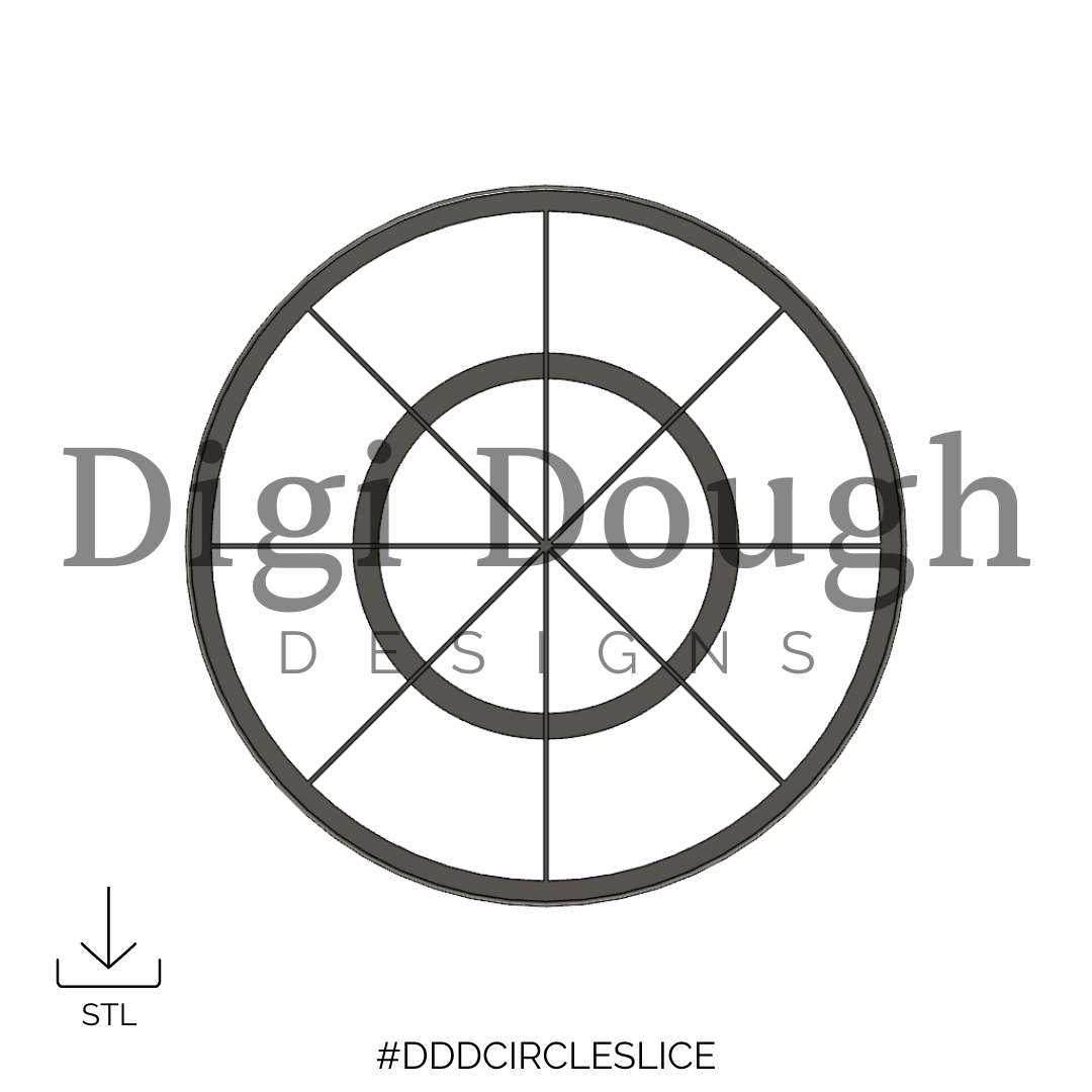 Circle 8 Slice Cookie Cutter - Digi Dough Designs