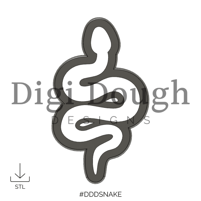 Snake Cookie Cutter STL - Digi Dough Designs