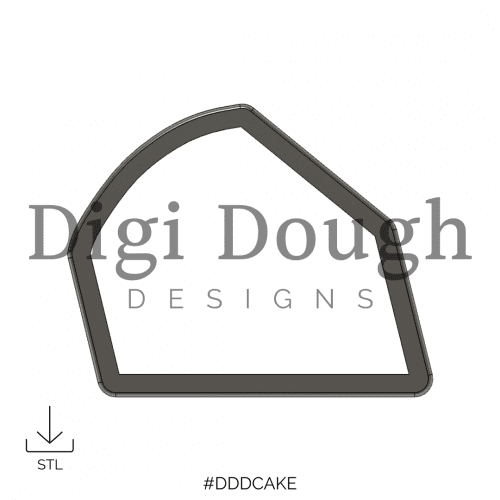 Cake Slice Cookie Cutter STL - Digi Dough Designs