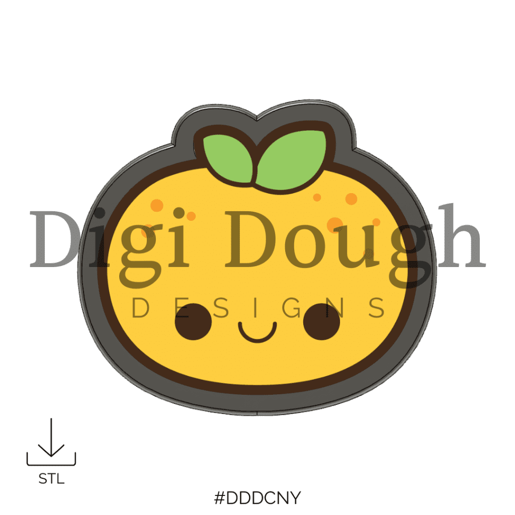 Mandarin Orange Cookie Cutter STL - Digi Dough Designs